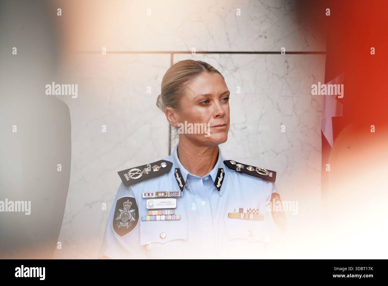 Australian Federal Police Commissioner Krissy Barrett during a press ...