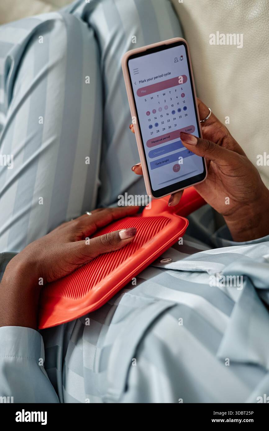 Young woman tracking menstrual hi-res stock photography and images - Alamy