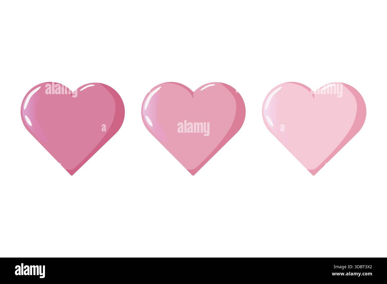 Glossy pink heart soft Stock Vector Images - Alamy