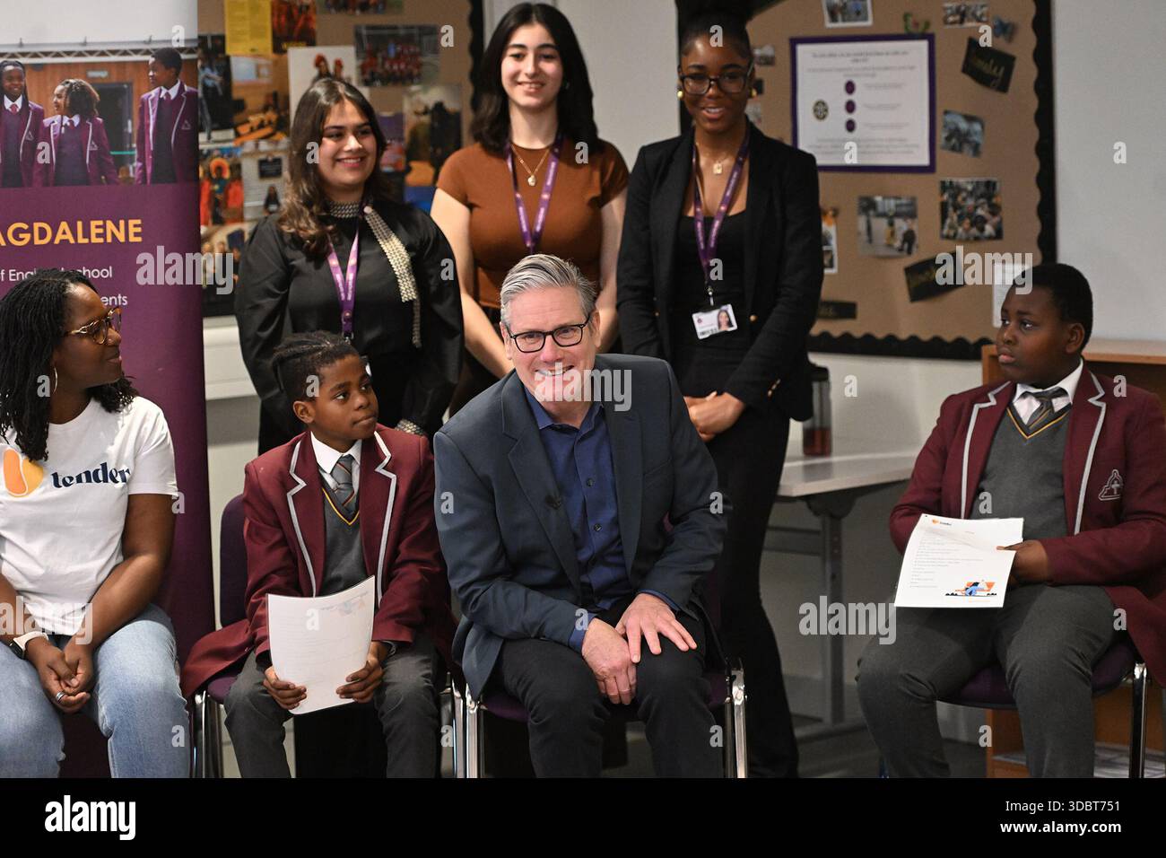 Prime Minister Sir Keir Starmer during a visit to St Mary Magdalene ...