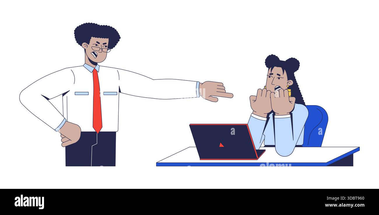 Employee reprimand Stock Vector Images - Alamy