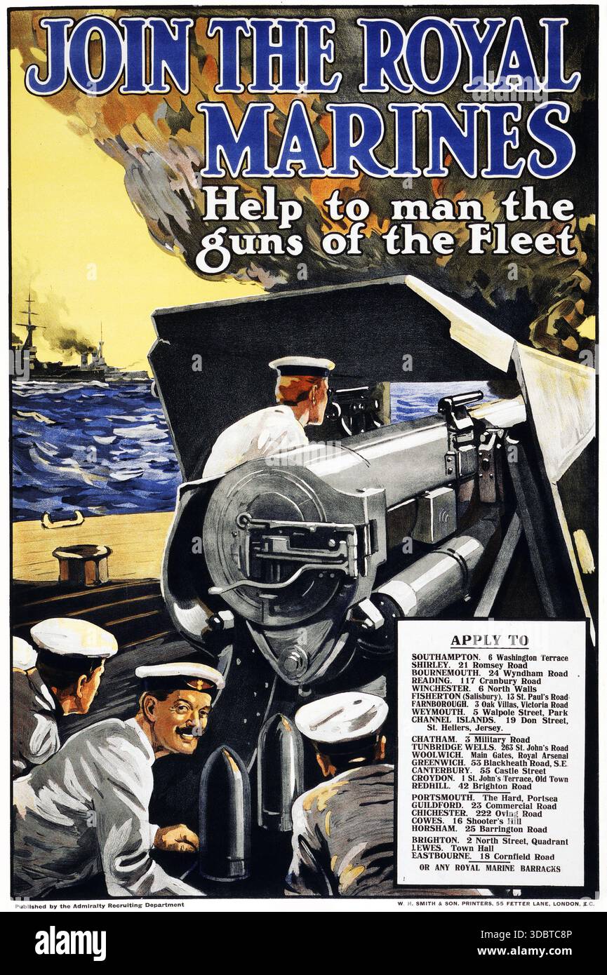 World War I Propaganda - Join the Royal Marines - British recruiting ...