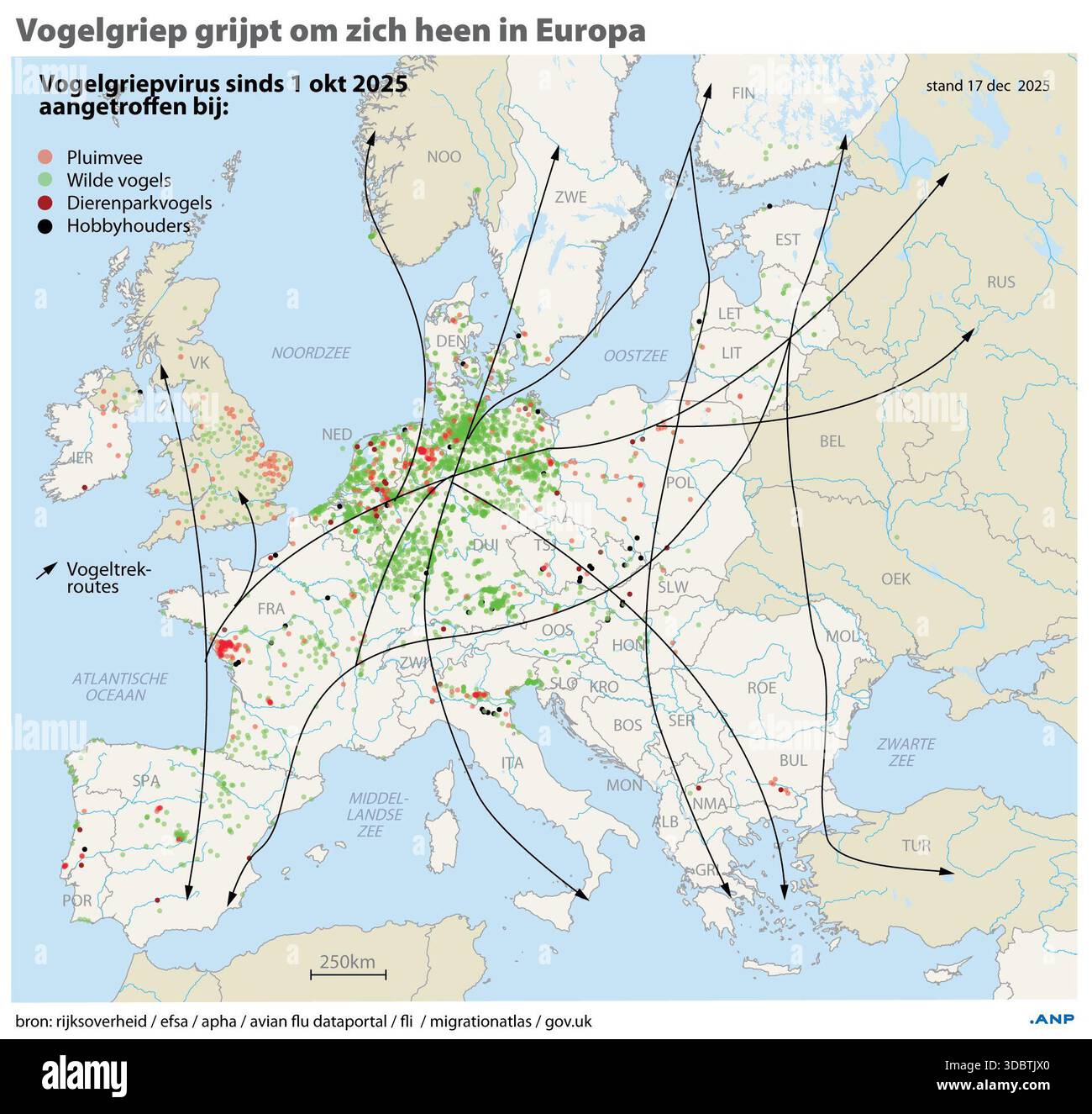 Map of europe bird flu poultry chickens hi-res stock photography and ...