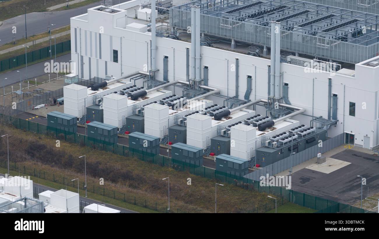 Emergency Backup Systems at Large Scale Data Center in Berlin Stock ...