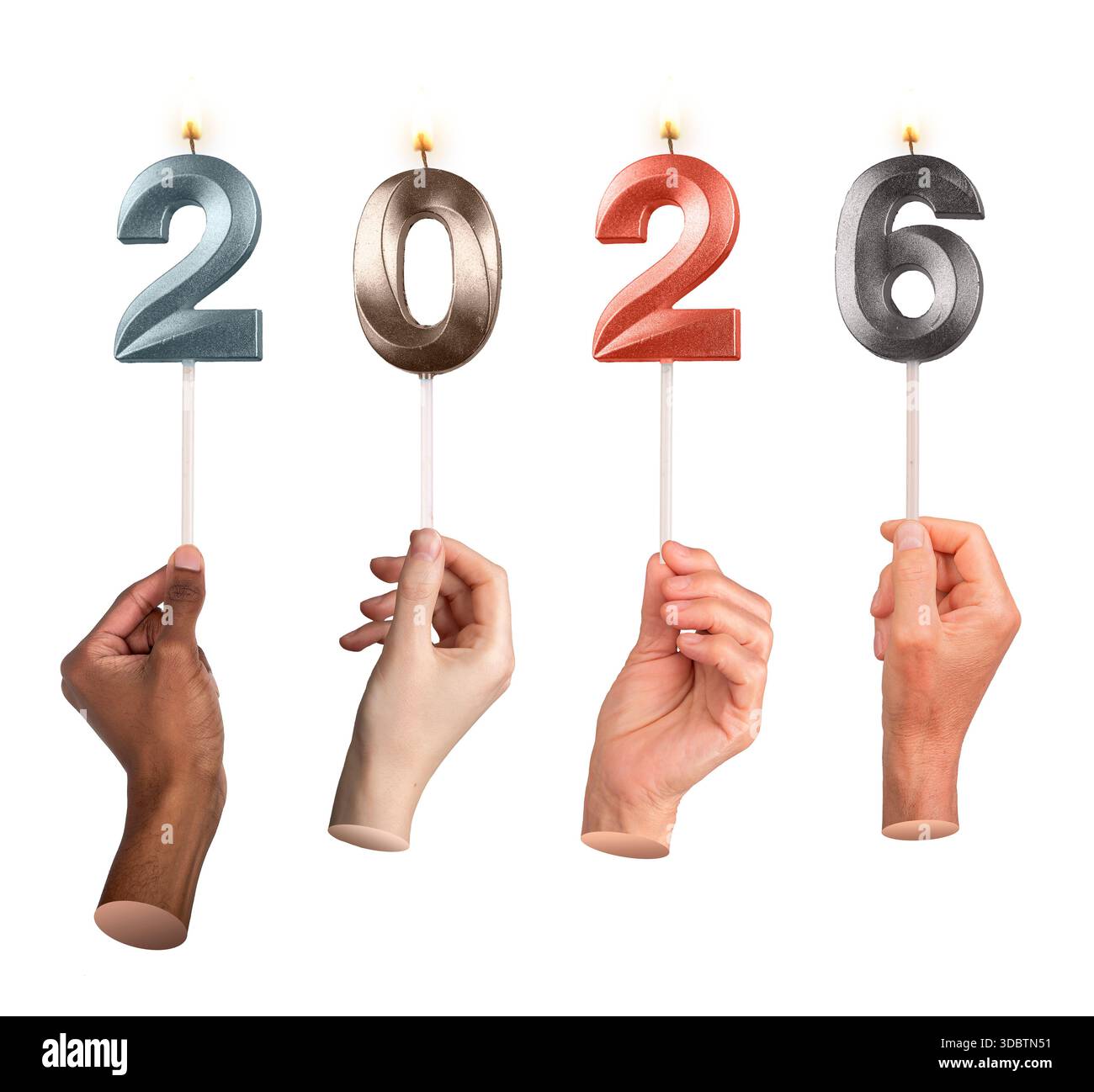 Happy new year diverse Cut Out Stock Images & Pictures - Alamy