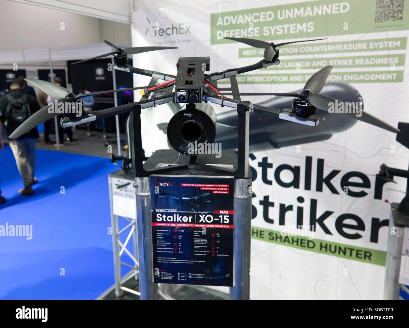 A Stalker XO-15, Single-use fiber-optic drone, manufactured by TechEx ...