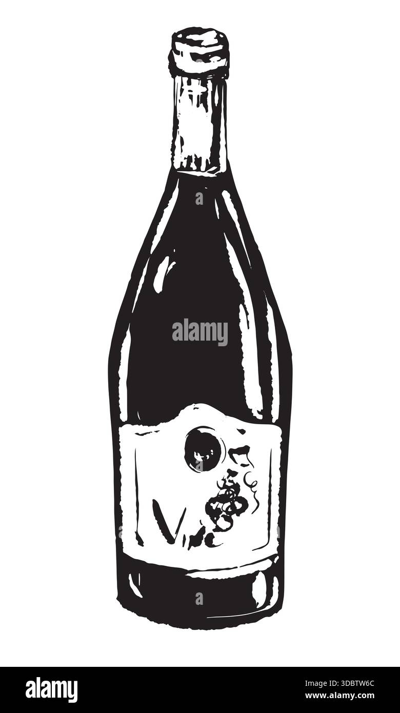 Draw wine Black and White Stock Photos & Images - Alamy