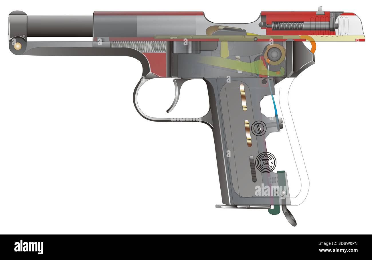 CZ 38 semi-automatic pistol, Czech military handgun developed before ...