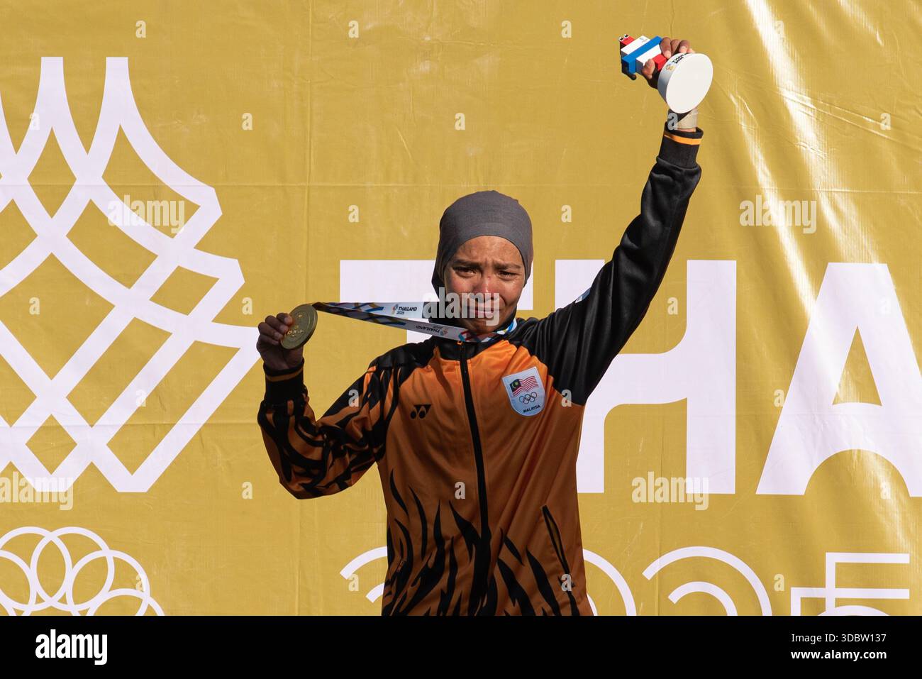 Nur Aisyah Mohammad Zubir of Malaysia poses for a photo after winning a ...