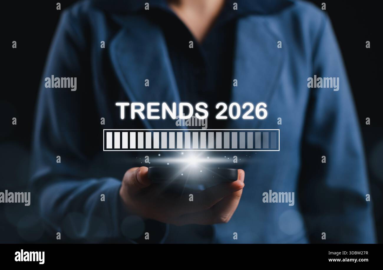 Trends 2026 Future Business and Technology Concept. Businessperson ...