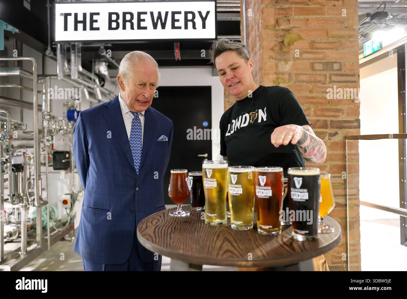 King Charles III is shown the Guinness range, including limited-edition ...