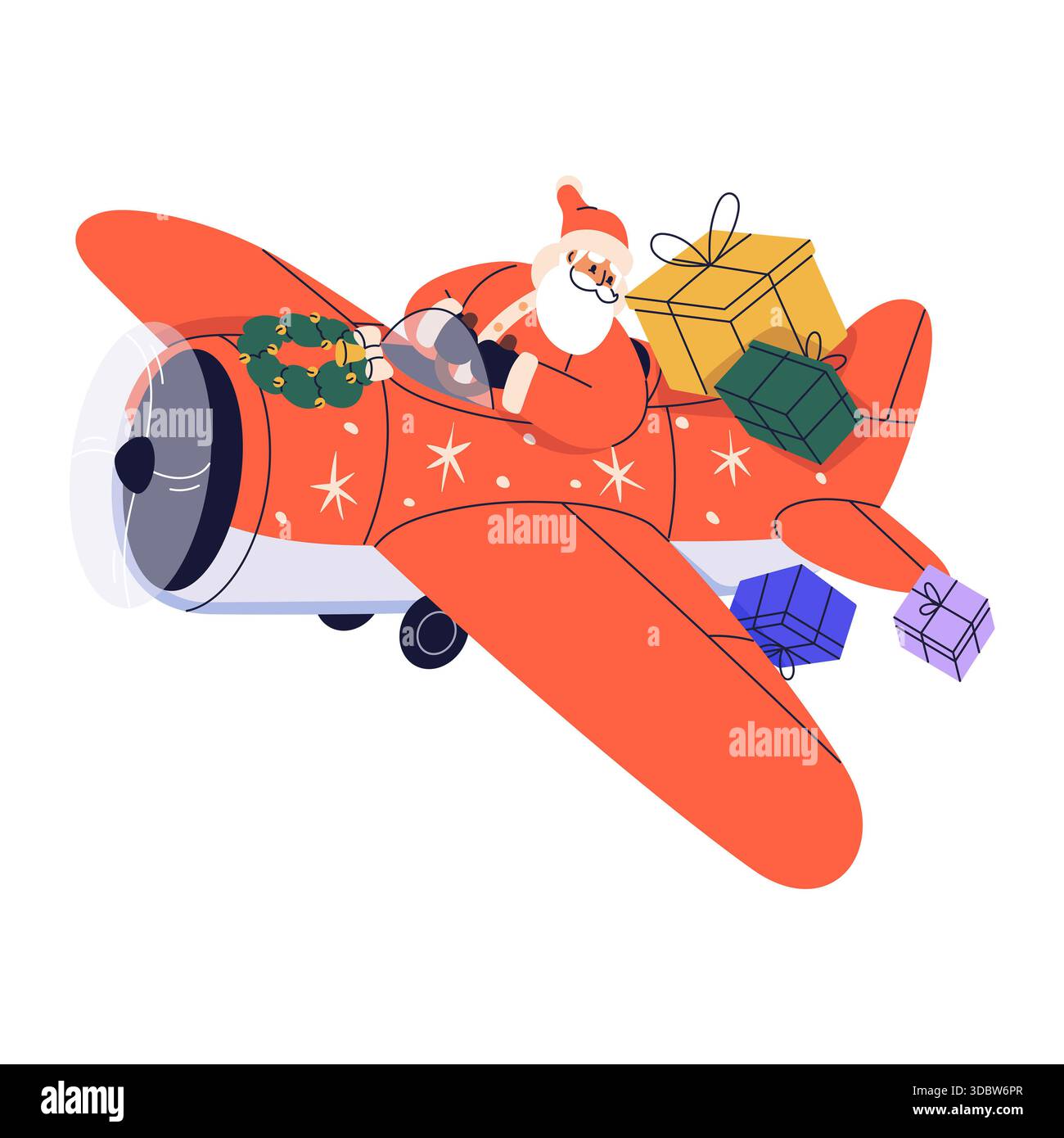 New year santa delivering Cut Out Stock Images & Pictures - Alamy