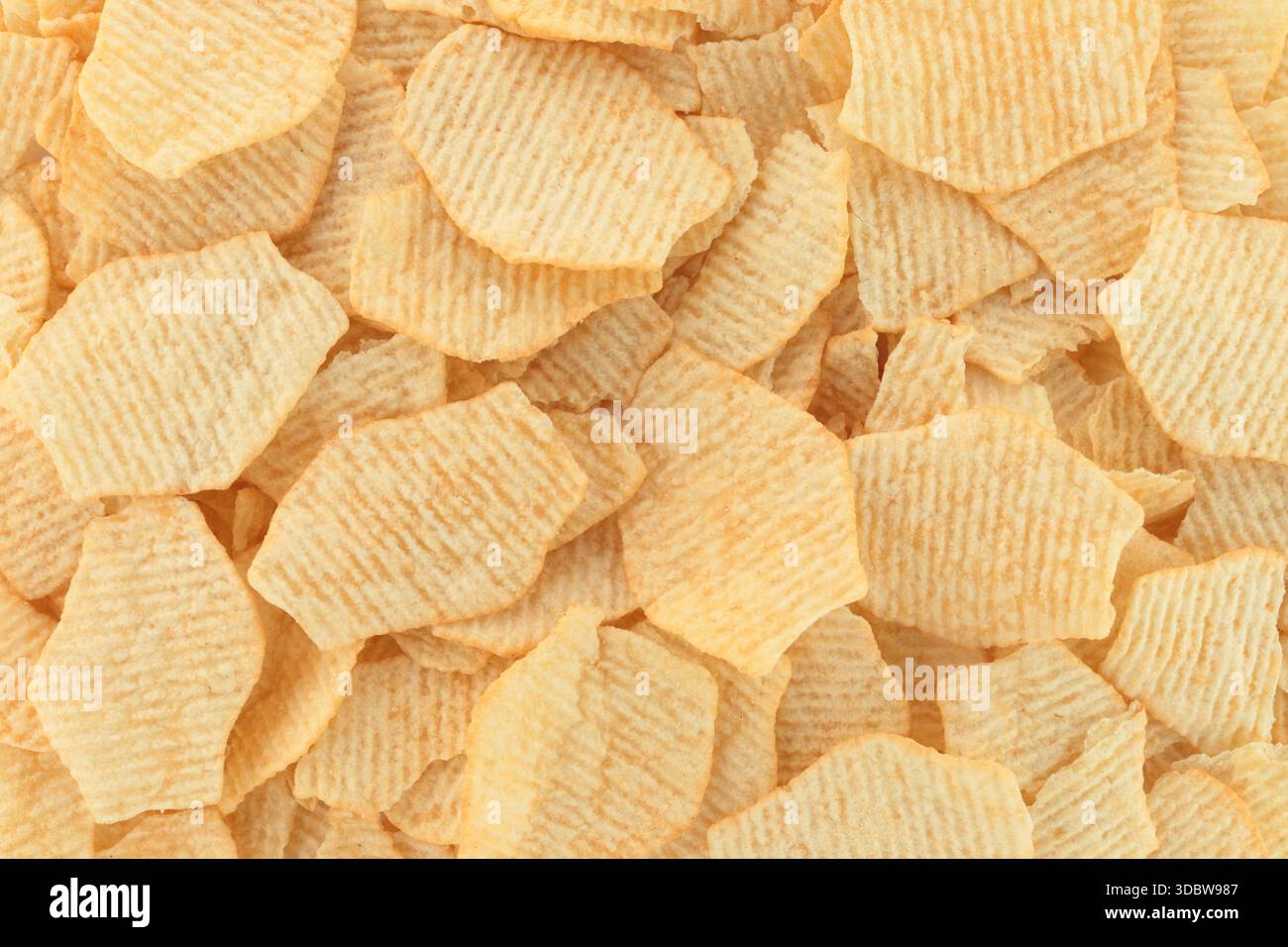 Background made of a potato chips, full focus stacking for sharp ...
