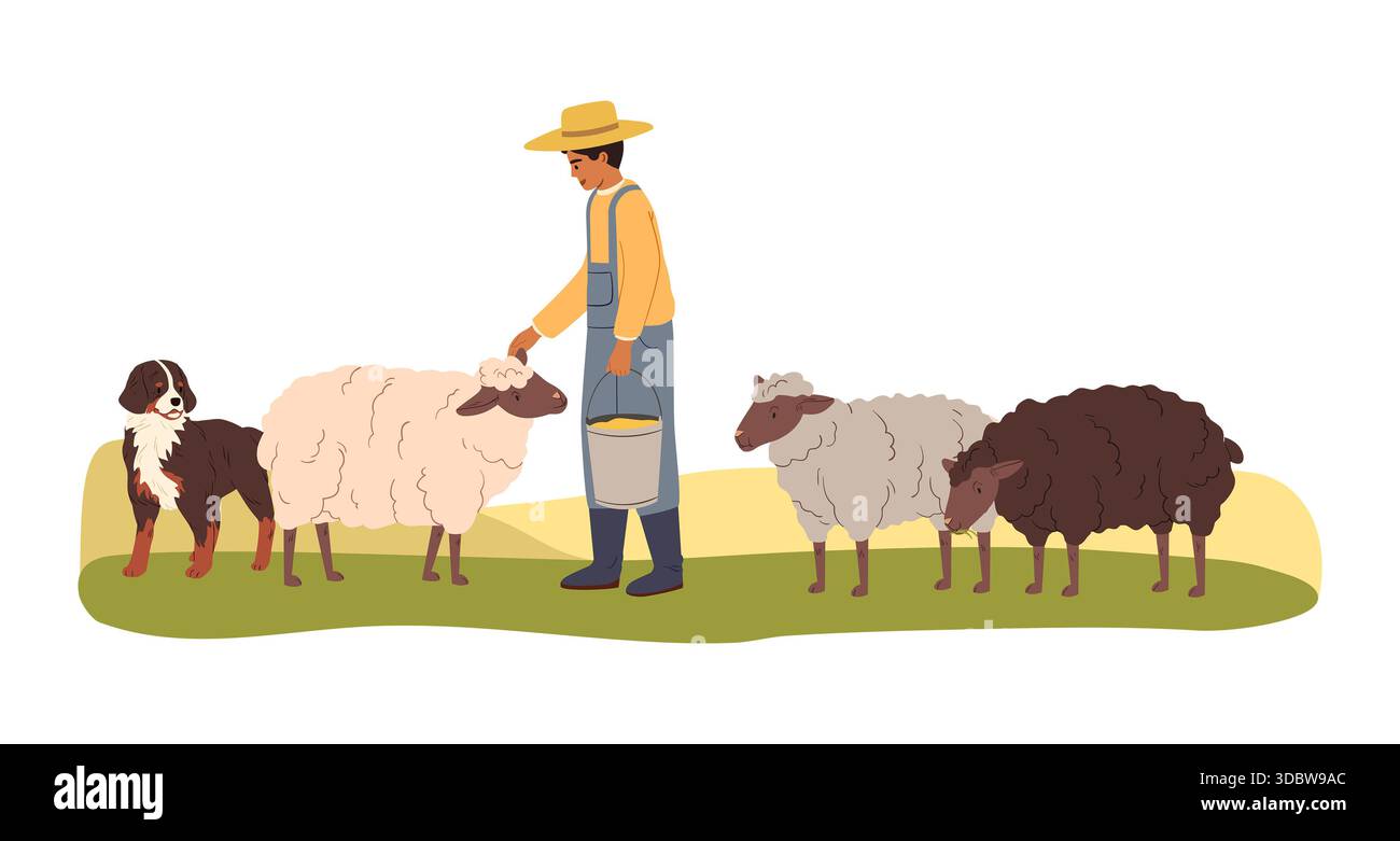 Farmers farm animals Cut Out Stock Images & Pictures - Alamy