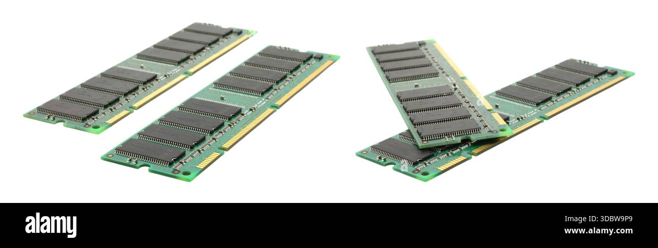 Set of computer RAM sticks isolated on transparent background ...