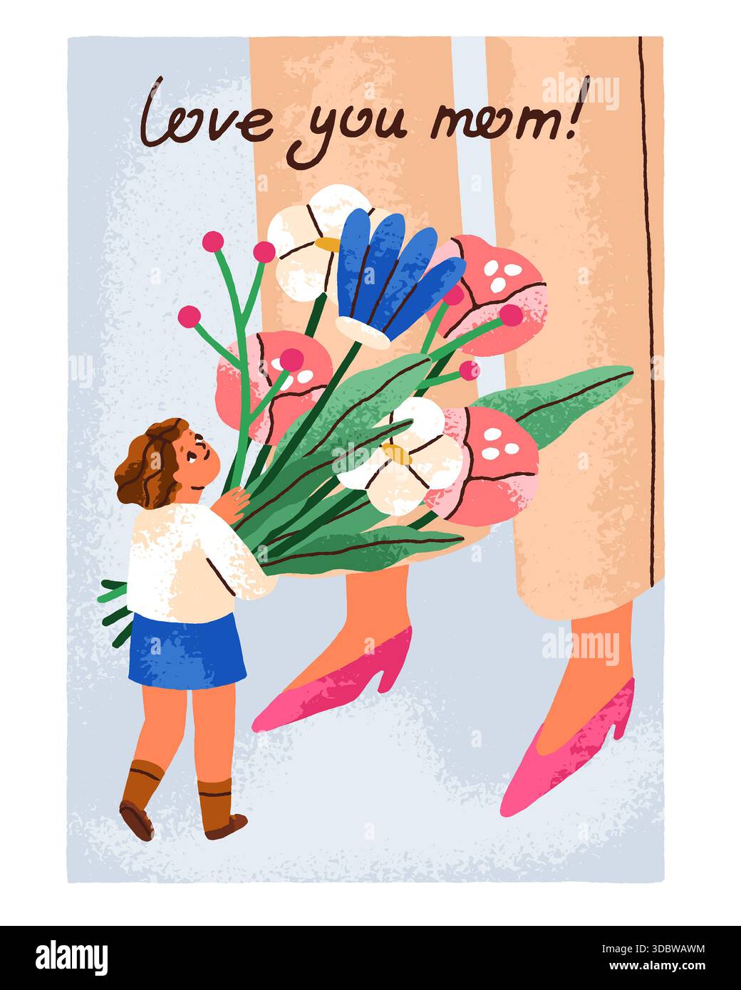 Happy mother day flat Cut Out Stock Images & Pictures - Alamy