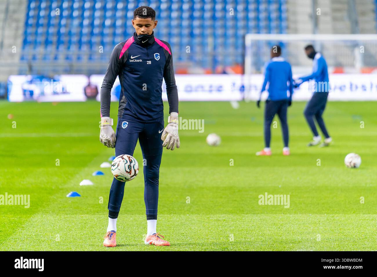 GENK, BELGIUM - DECEMBER 4: Lucca Brughmans of KRC Genk during the ...