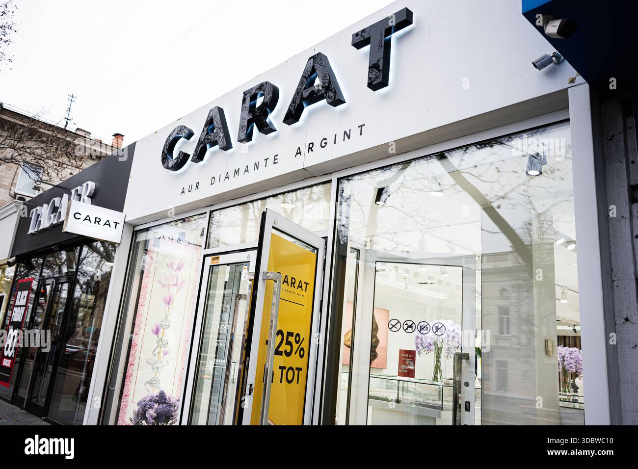 Chisinau, Moldova - November 22, 2025: Jewelry store storefront in ...