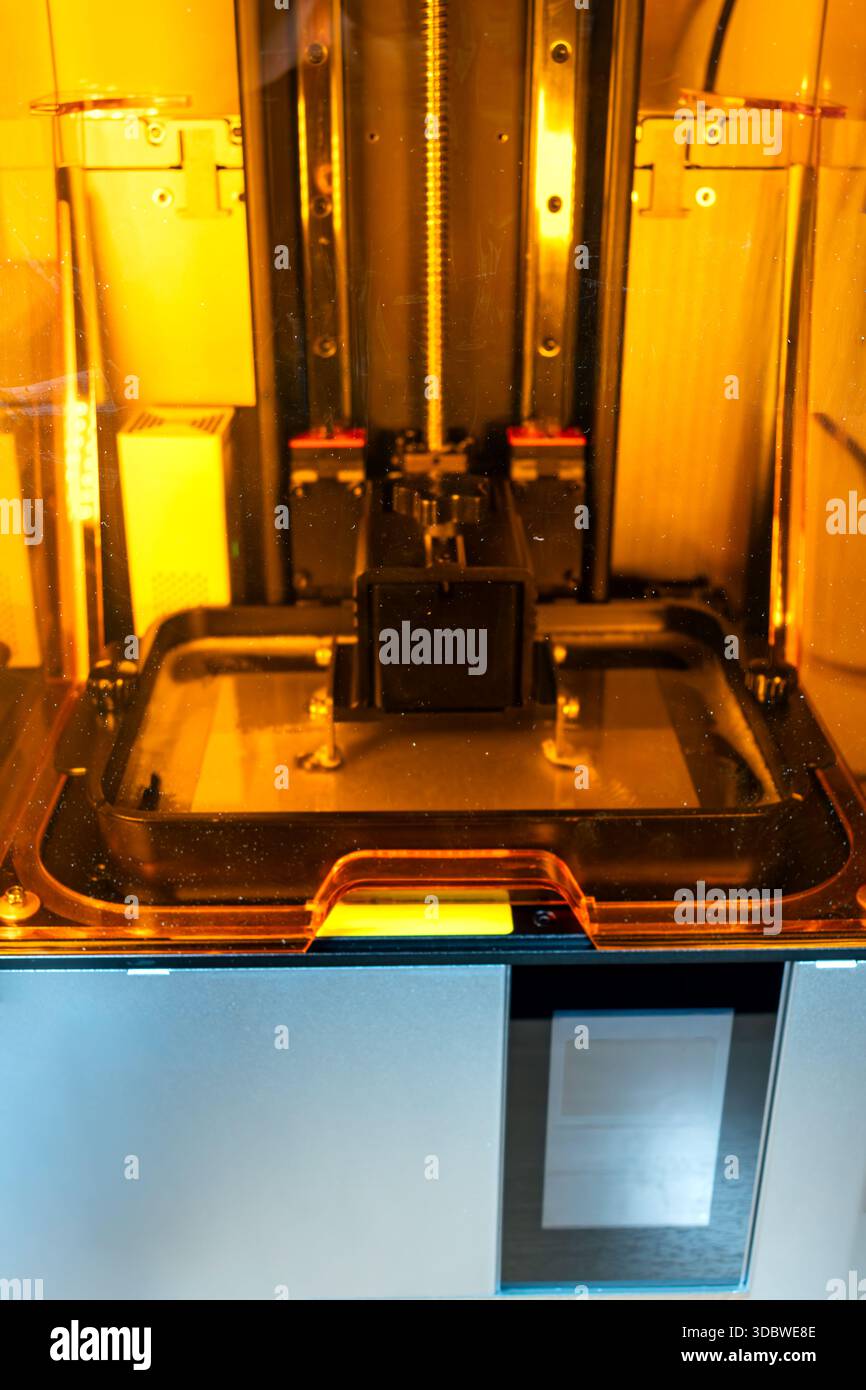3d resin printer in interior showroom Stock Photo - Alamy