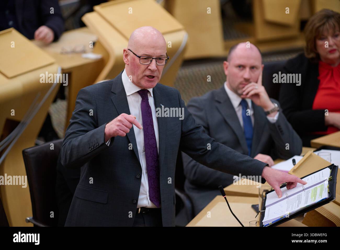 Edinburgh Scotland, UK 18 December 2025. First Minister John Swinney at ...