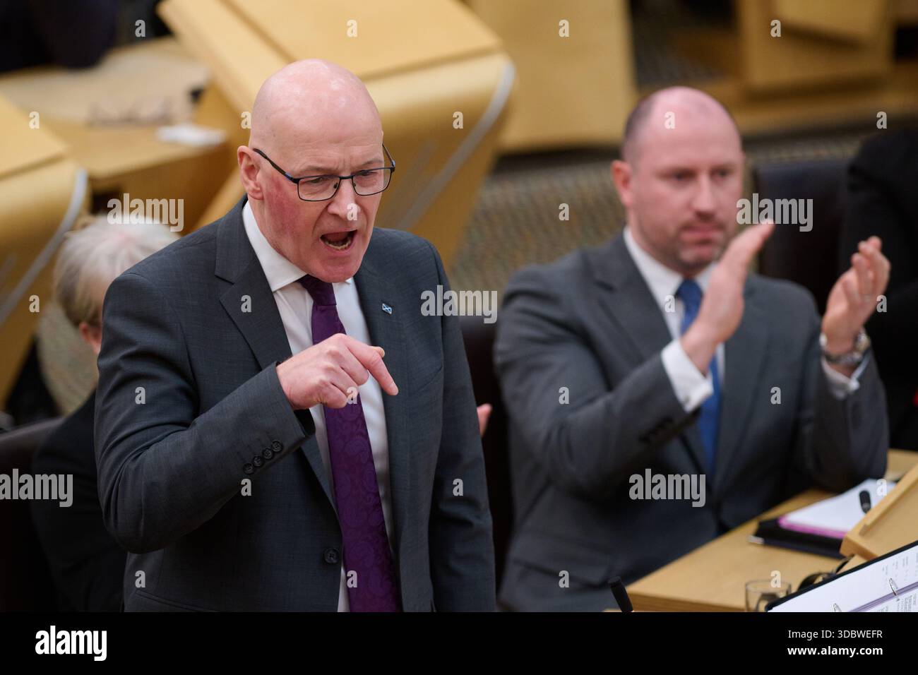 Edinburgh Scotland, UK 18 December 2025. First Minister John Swinney at ...