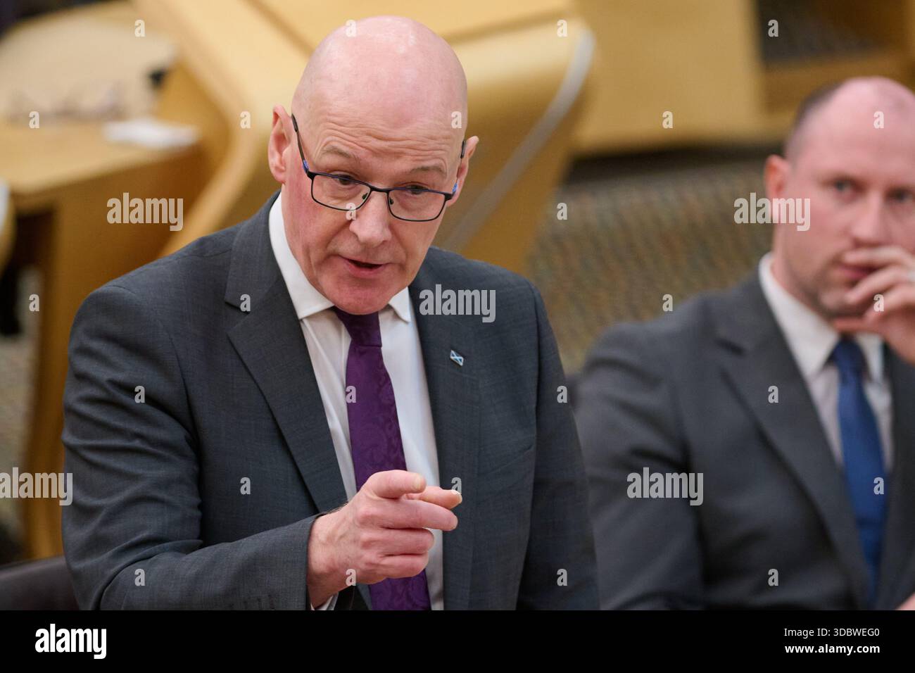 Edinburgh Scotland, UK 18 December 2025. First Minister John Swinney at ...