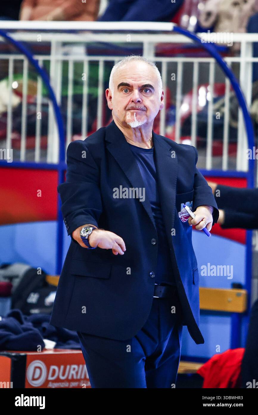 12/17/2025 - Franco Ciani (ITA) - Coach Real Sebastiani Rieti during ...