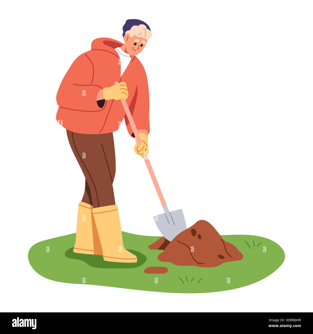 Planting work in garden Cut Out Stock Images & Pictures - Alamy