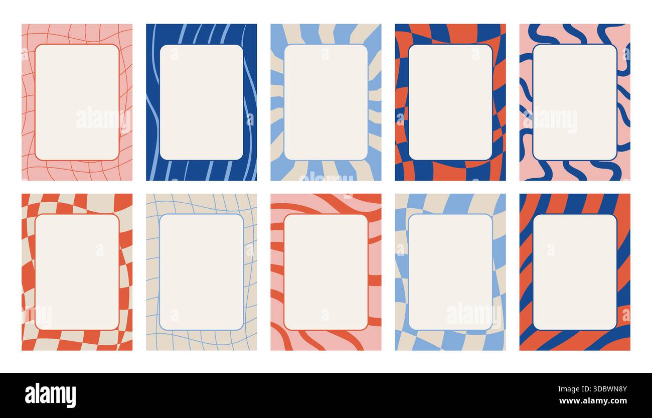 Retro wavy grid checker Stock Vector Images - Alamy