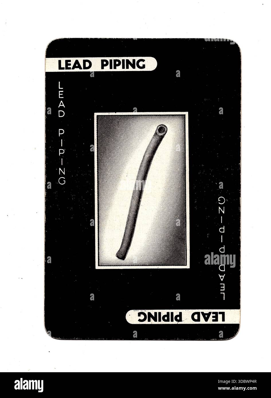 A vintage playing card showing lead piping from the 1940's edition of ...