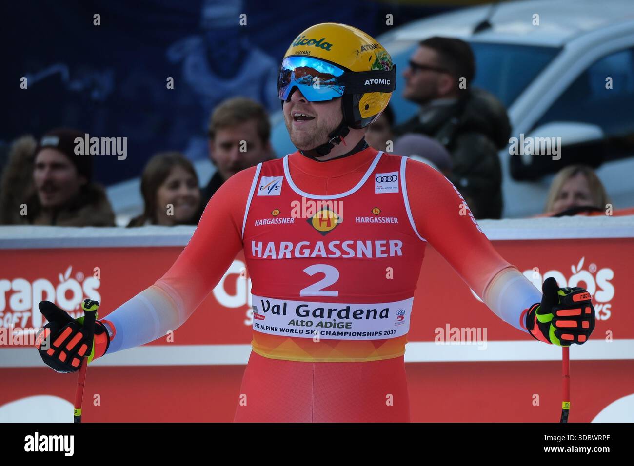 Niels Hintermann from Switzerland is in action during AUDI FIS Ski ...
