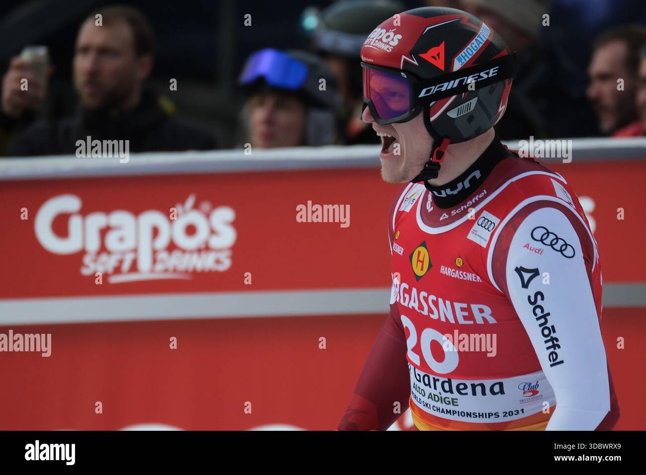 Exultation of Stefan Babinsky from Austria during AUDI FIS Ski World ...