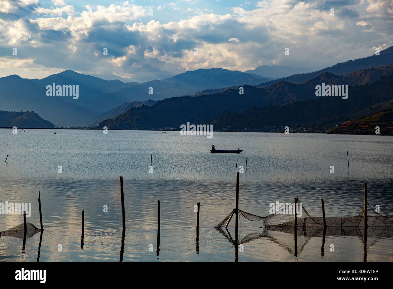 Serene view phewa lake hi-res stock photography and images - Alamy