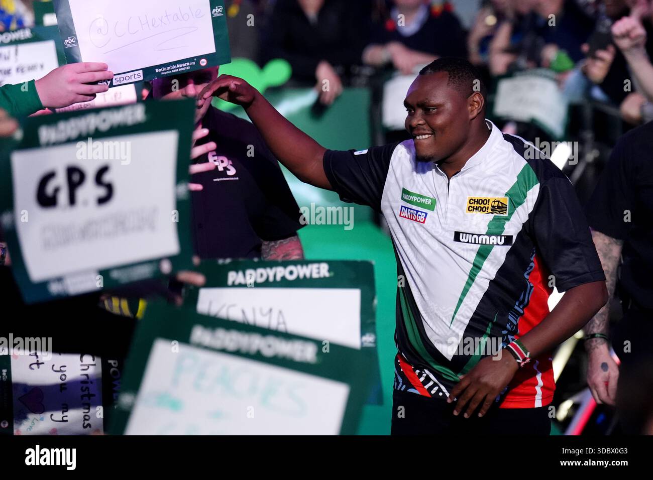 David Munyua ahead of his match against Mike De Decker on day eight of ...
