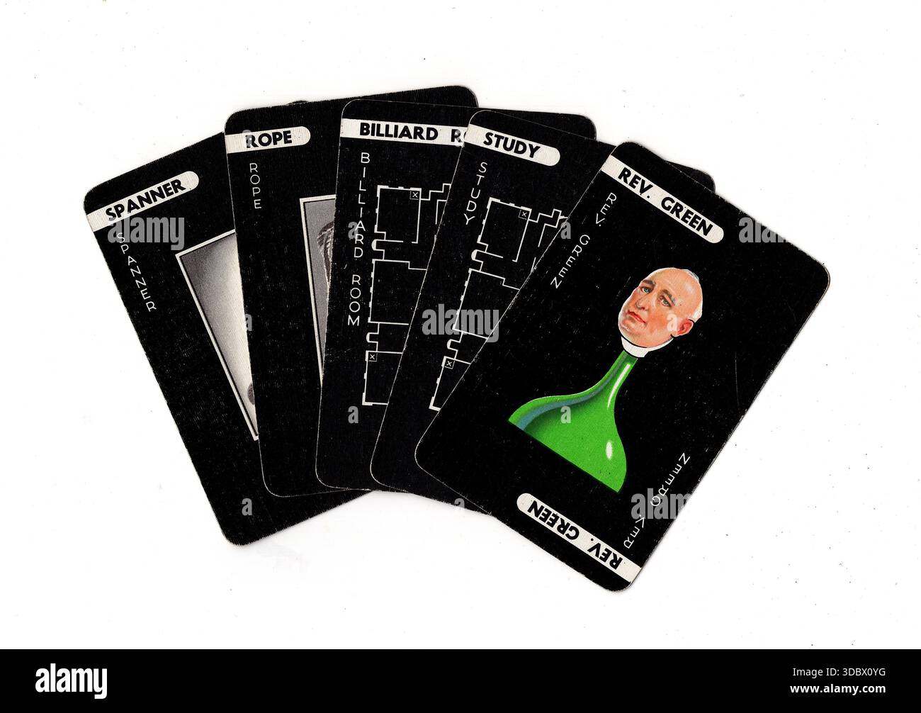 A hand of vintage playing cards from the 1940's edition of the board ...