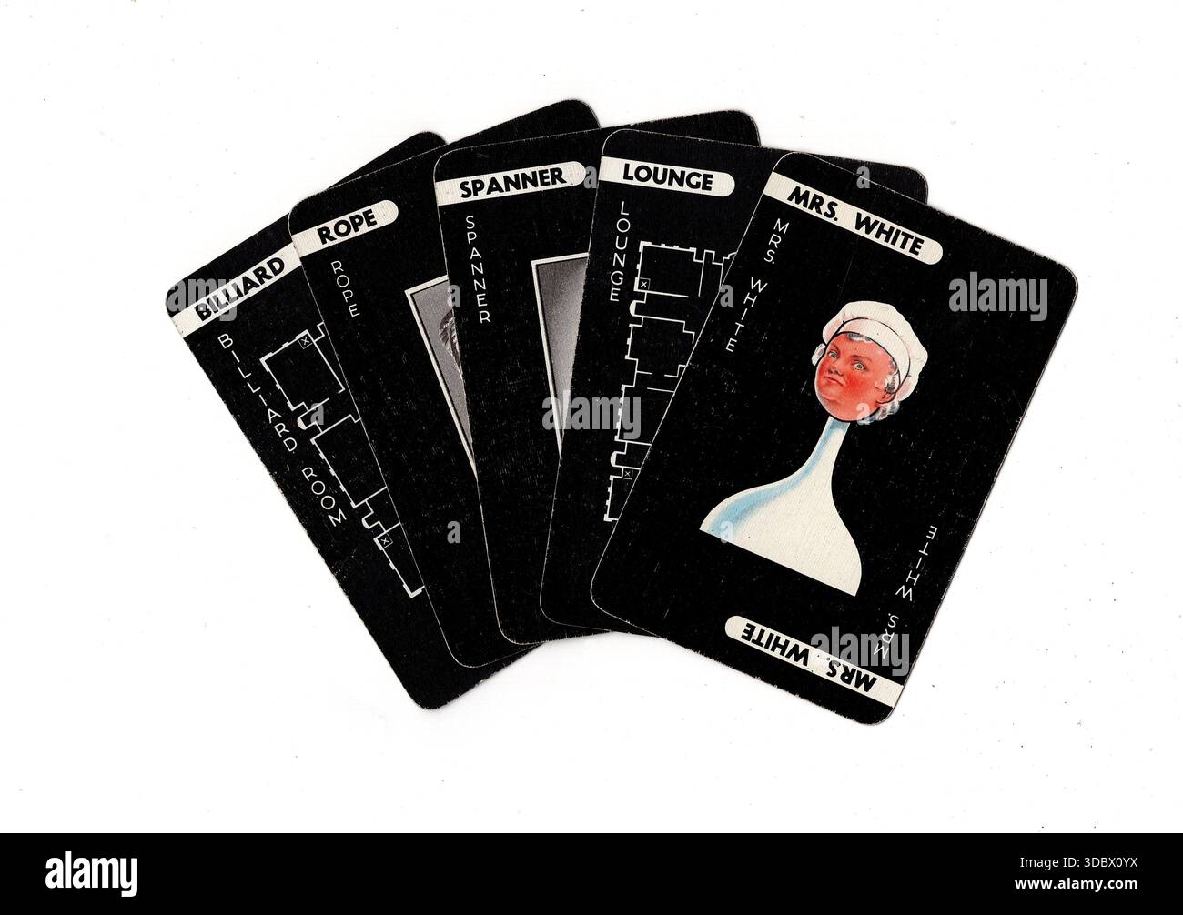 A hand of vintage playing cards from the 1940's edition of the board ...
