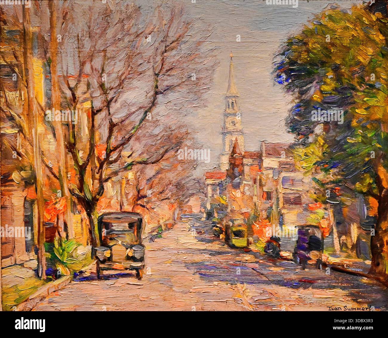 American street scene 19th century Stock Vector Images - Alamy
