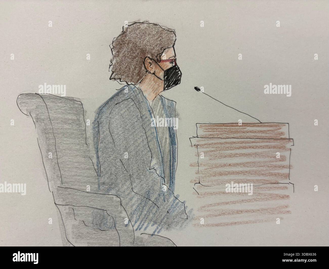 This courtroom sketch depicts Maura Gingerich at Milwaukee County ...