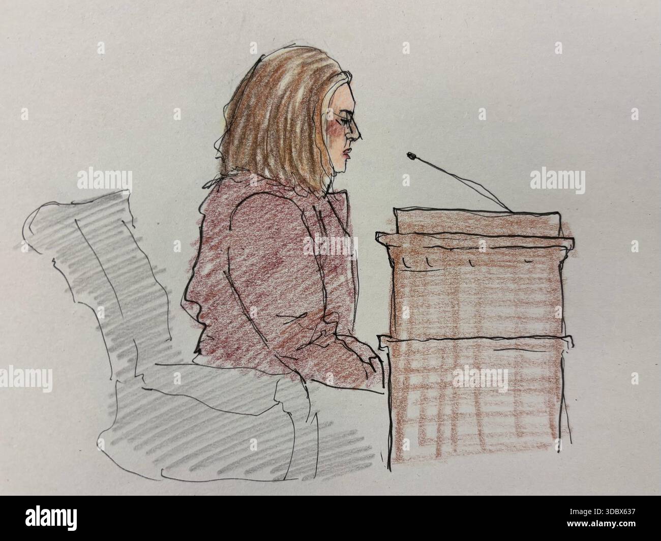 This courtroom sketch depicts Judge Laura Gramling Perez at Milwaukee ...