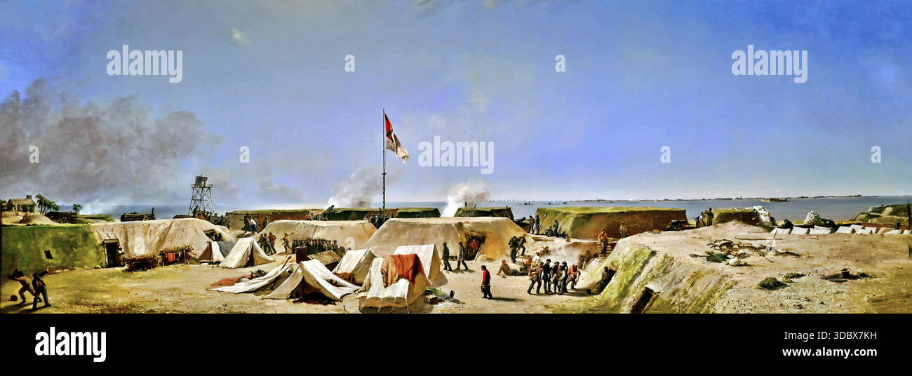 American civil war battle painting Stock Vector Images - Alamy
