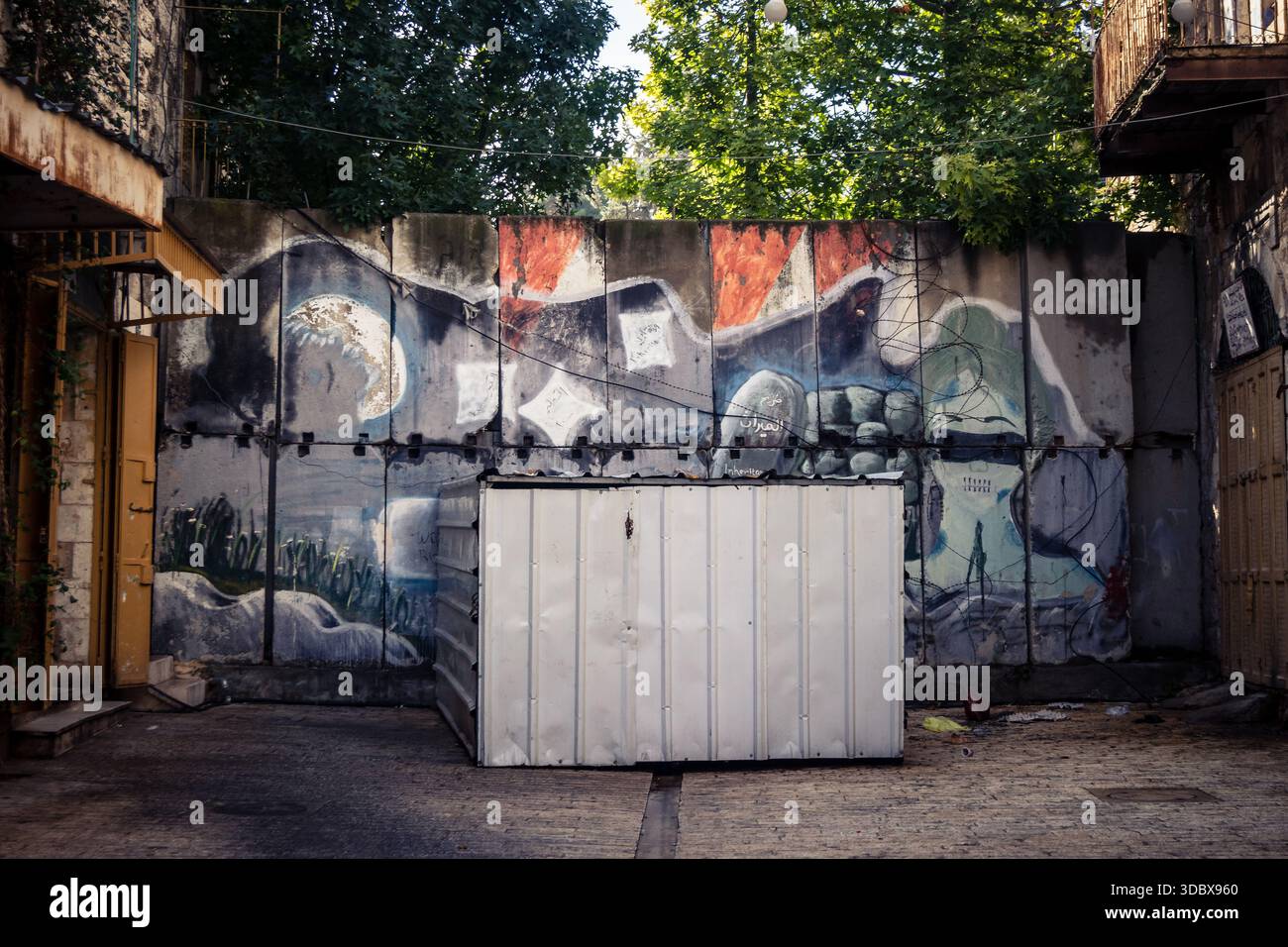 Hebron, West Bank, December 17, 2025 Heavy metal separation gates and ...