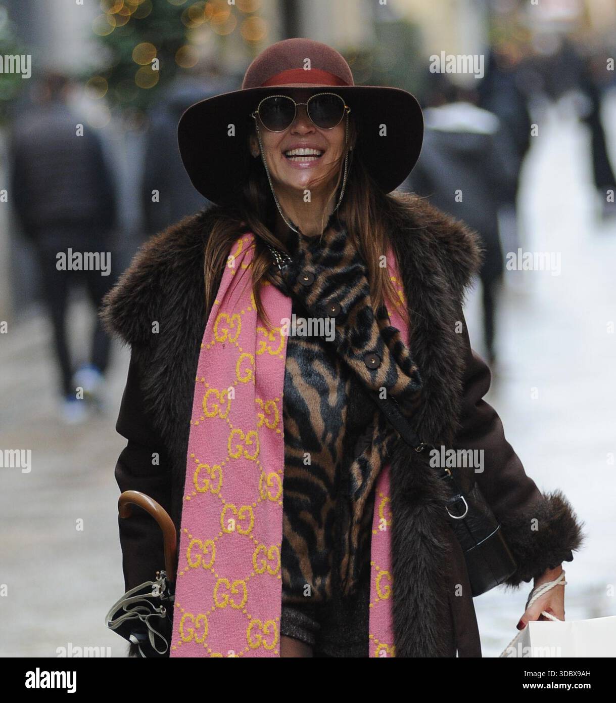 Cecilia Capriotti in the center of Milan for Christmas shopping on a ...