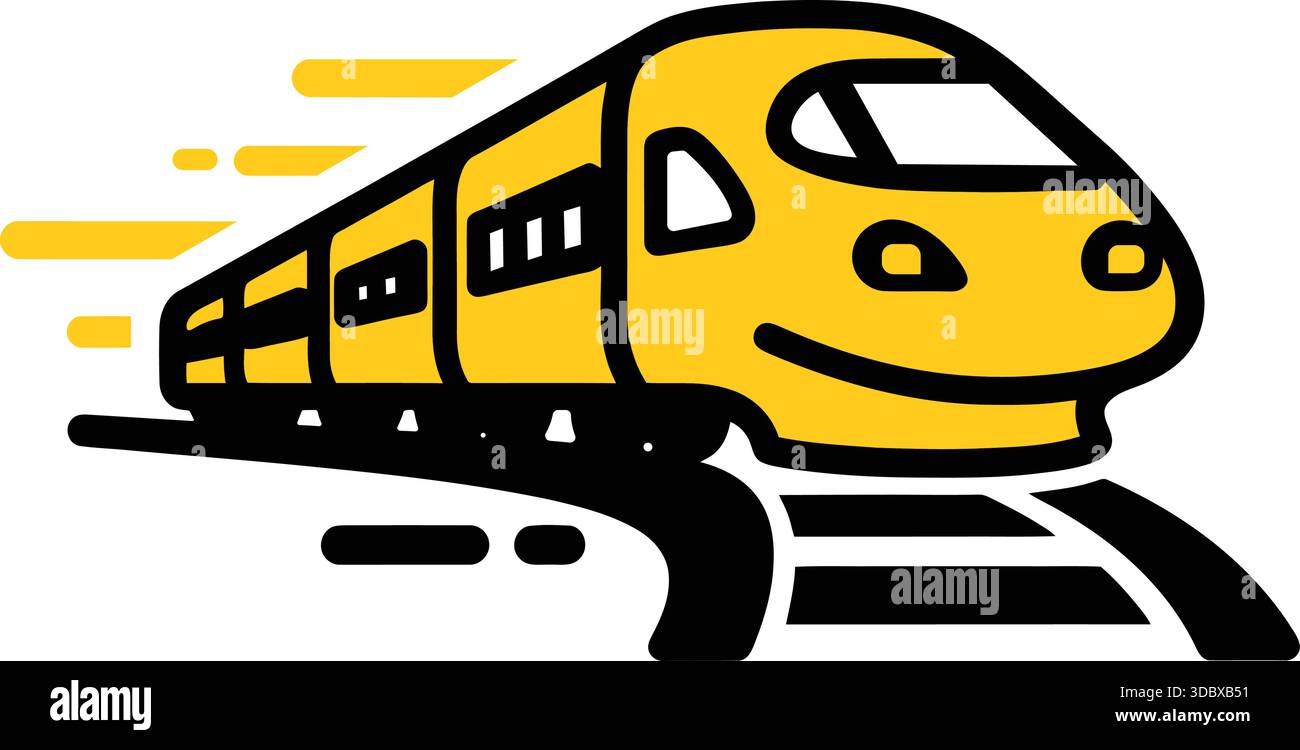 Train on movement Stock Vector Images - Alamy