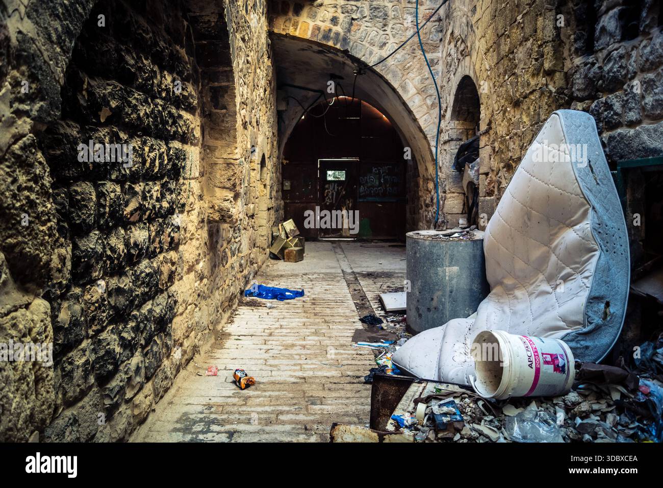 Hebron, West Bank, December 17, 2025 Heavy metal separation gates and ...