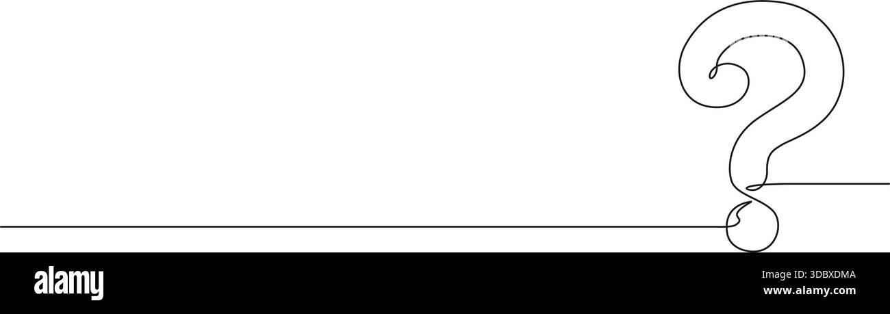 One line question mark hi-res stock photography and images - Alamy