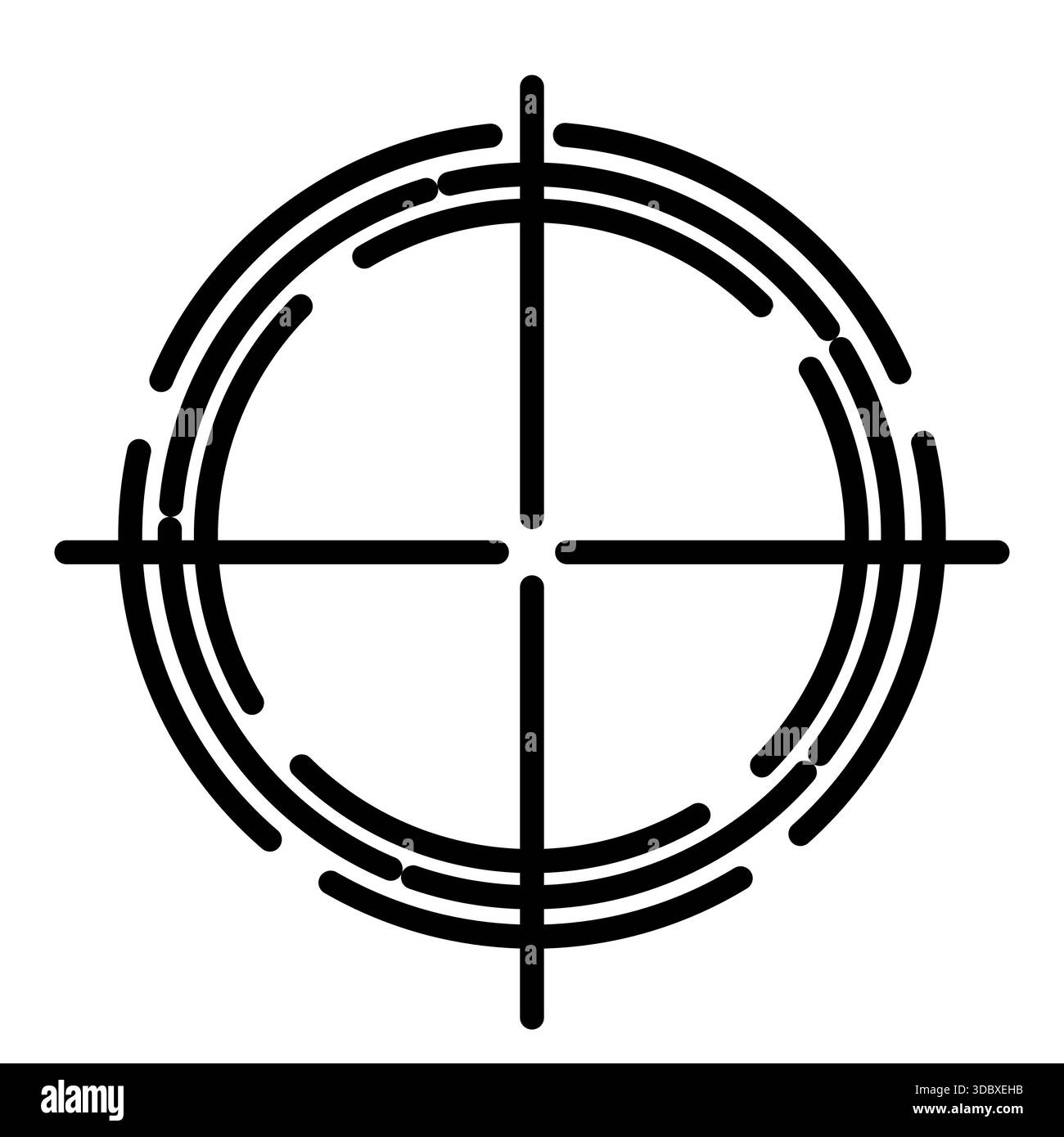 Target aim icon, archer sports game symbol. Game aiming sight dot ...