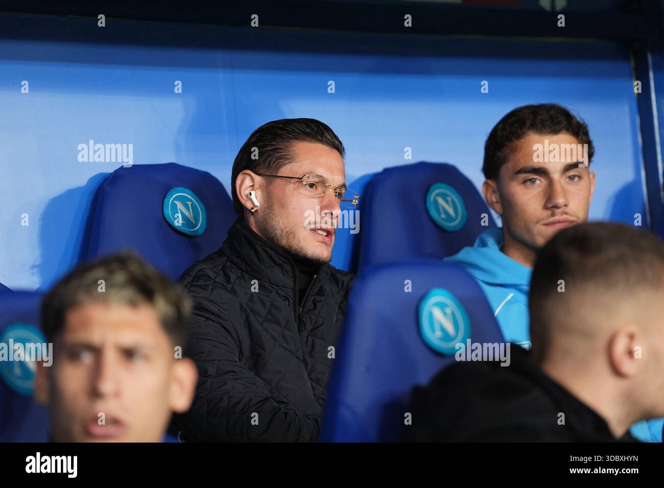 Napoli's players before the EA Sports FC italian Supercup 2025 ...