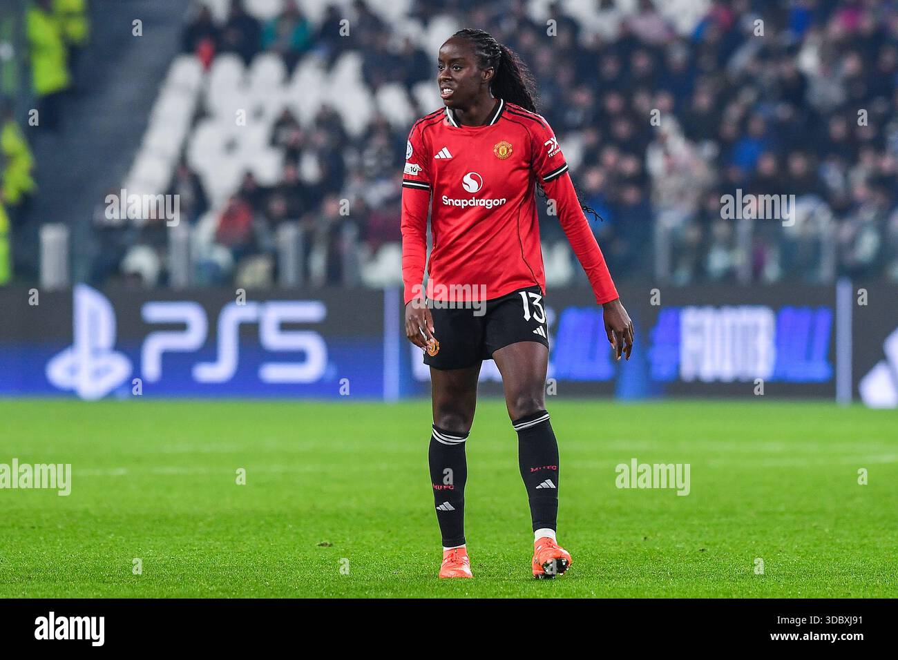 Simi Awujo of Manchester United Women FC seen in action during UEFA ...