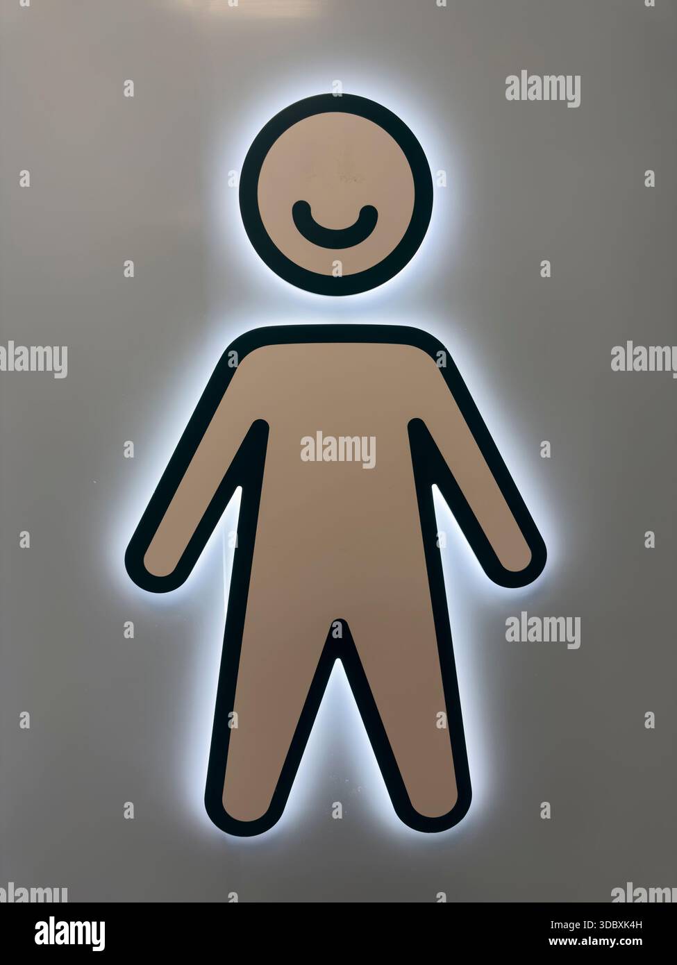 NORTHAMPTON, ENGLAND - SEPTEMBER 12, 2025: Male toilet signage symbol ...