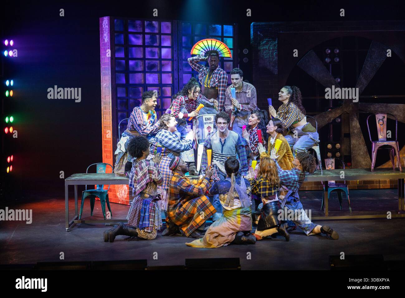 Several actors during a photocall of the musical 'Rent' at the Teatro Fernán Gómez Centro ...